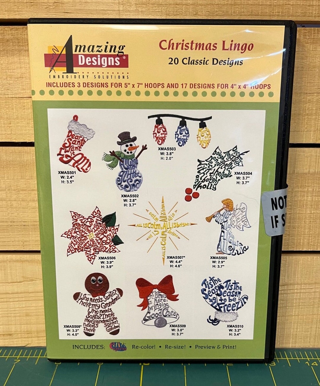 Amazing Designs- Christmas Lingo - Embroidery CD - New - Etsy