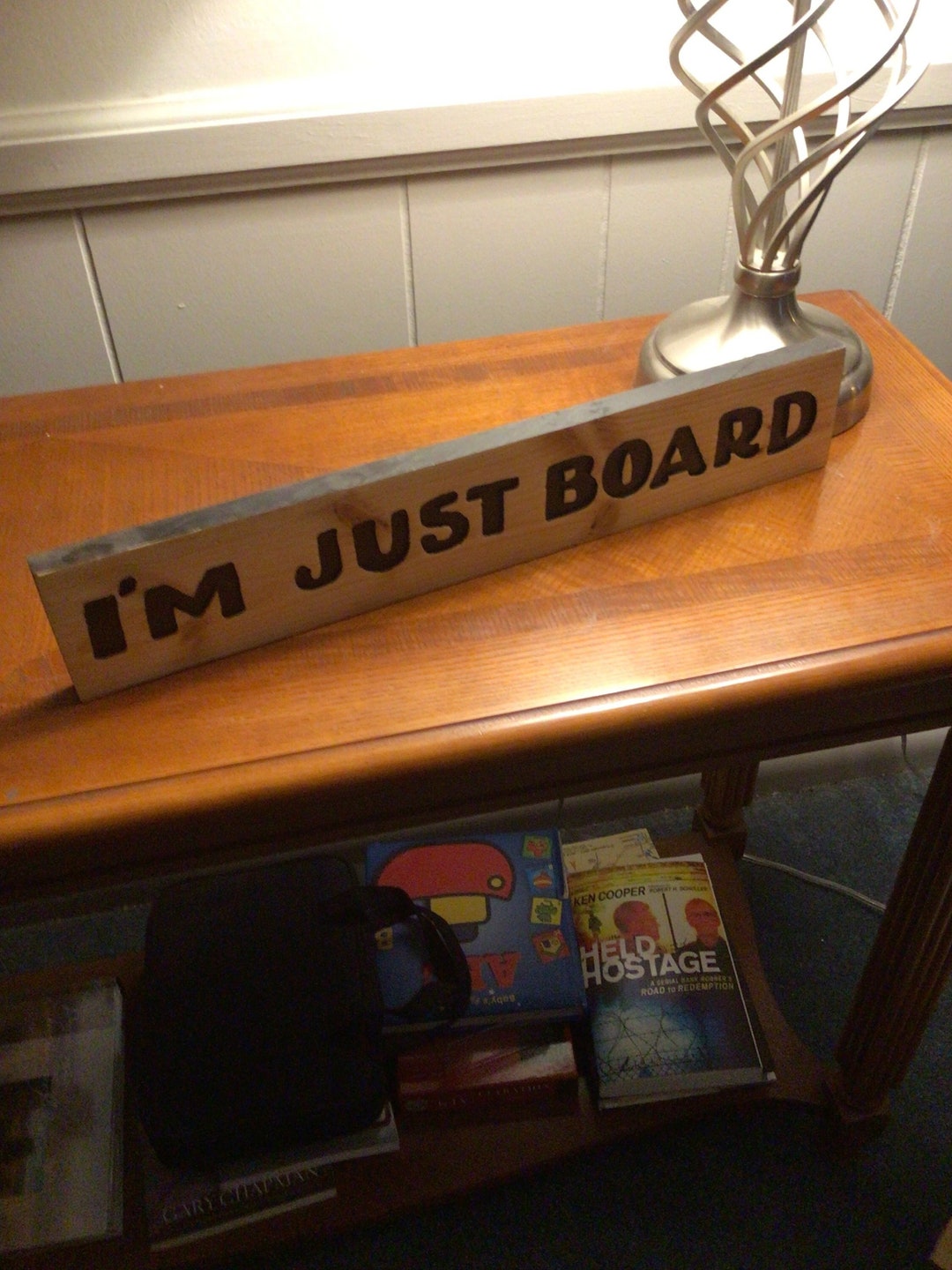 Im Just Board, Carved Wood Sign, No Cnc, Funny Saying - Etsy