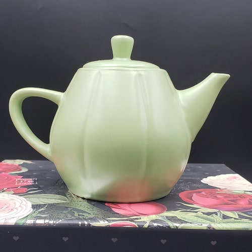 Vintage MSRF Design Studio Green Teapot 4 1/2 X 7 | Etsy