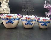 Set of 3 Vintage Ceramic Snowmen Nesting Serving Bowls by - Etsy