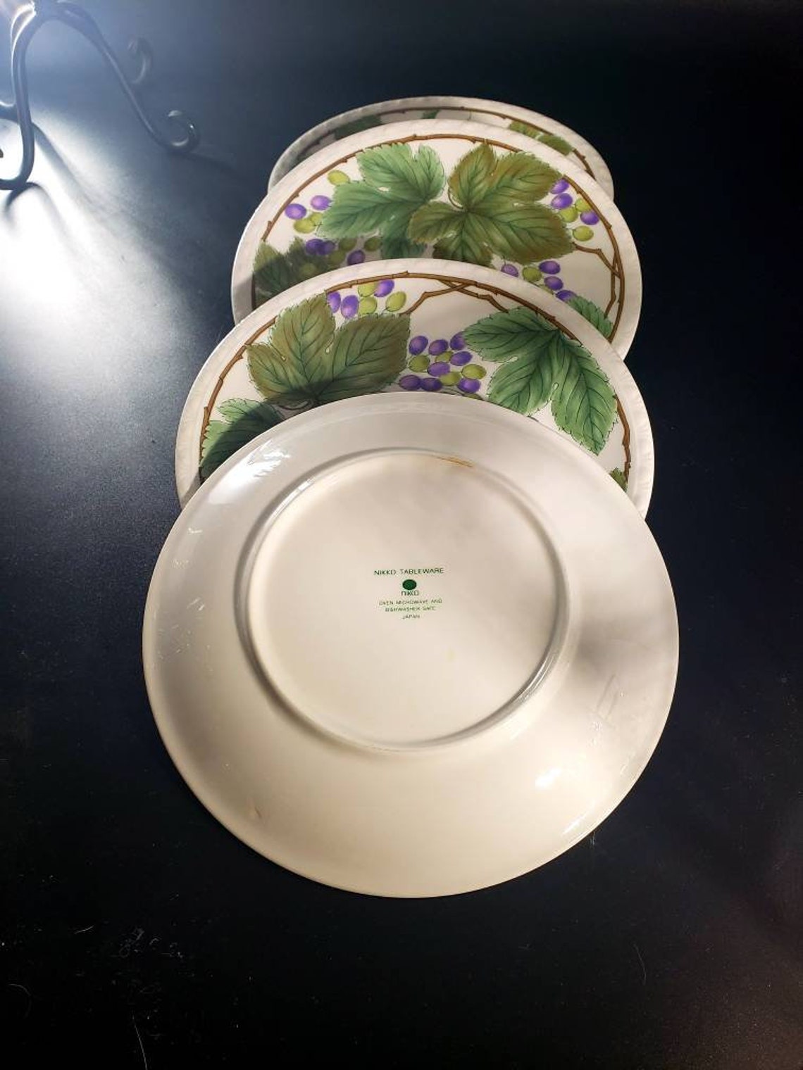 Set of 6 Vintage Nikko Salad Plates With Grapes and Leaves - Etsy