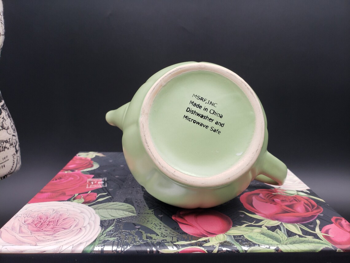 Vintage MSRF Design Studio Green Teapot 4 1/2 X 7 - Etsy
