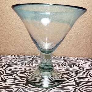 Aztecas Design Copa Conica 18 Oz Margarita Glass Hand Blown Made in ...
