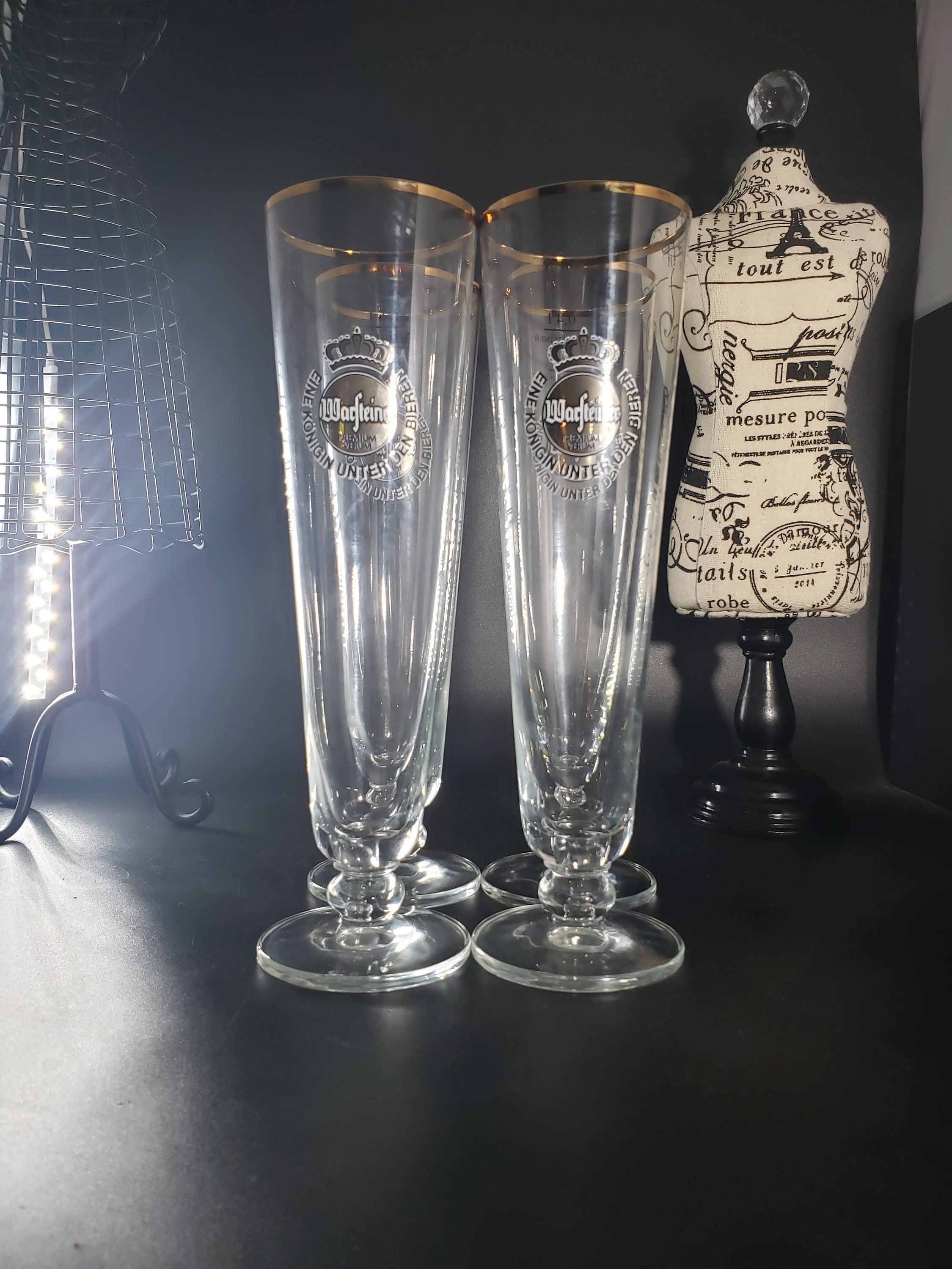 Set of 4 Vintage German Beer Glass Set Wacfteiner Premium Verum Eine ...