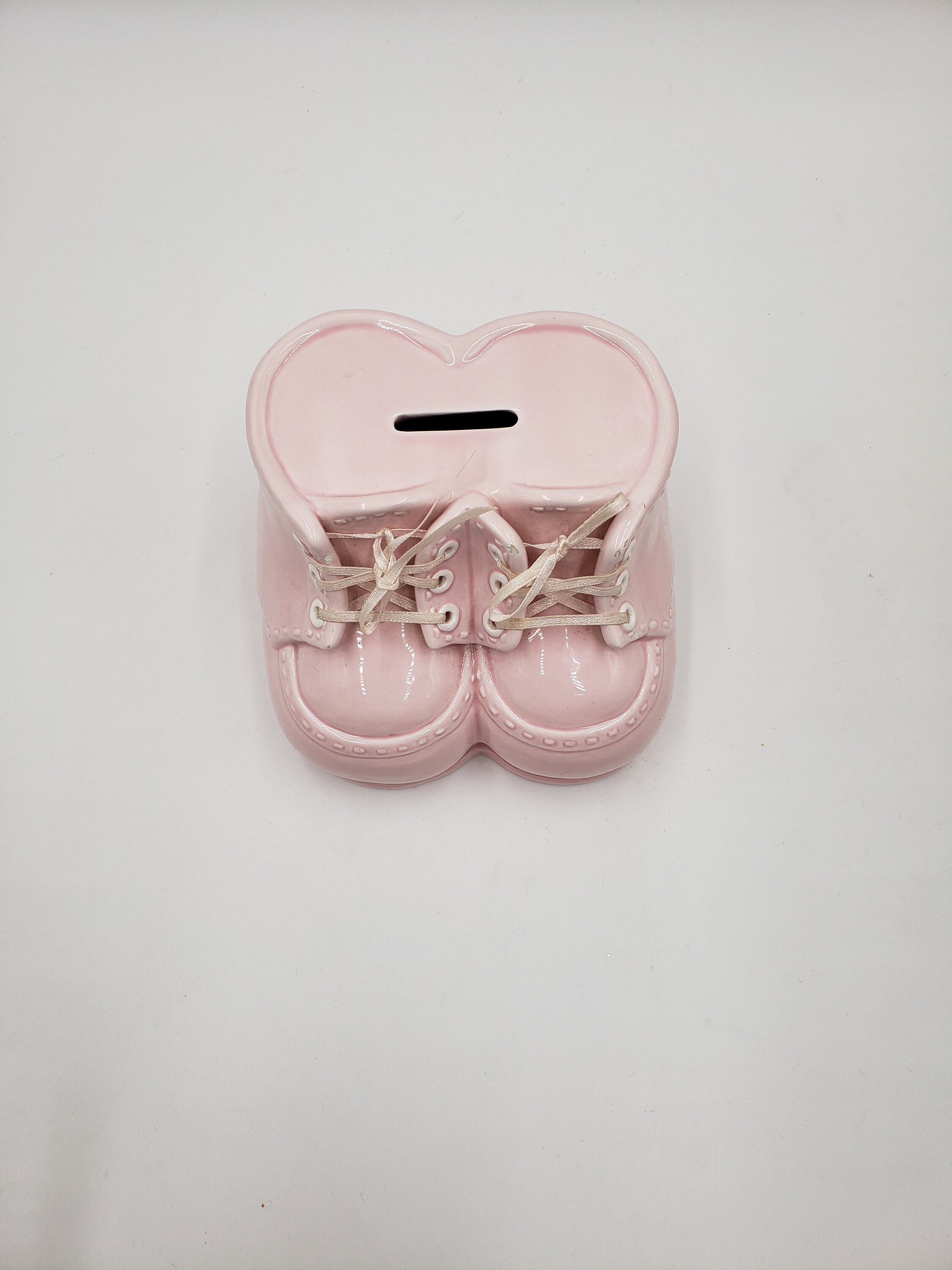 Vintage Pink Ceramic Baby Booties Bank - Etsy