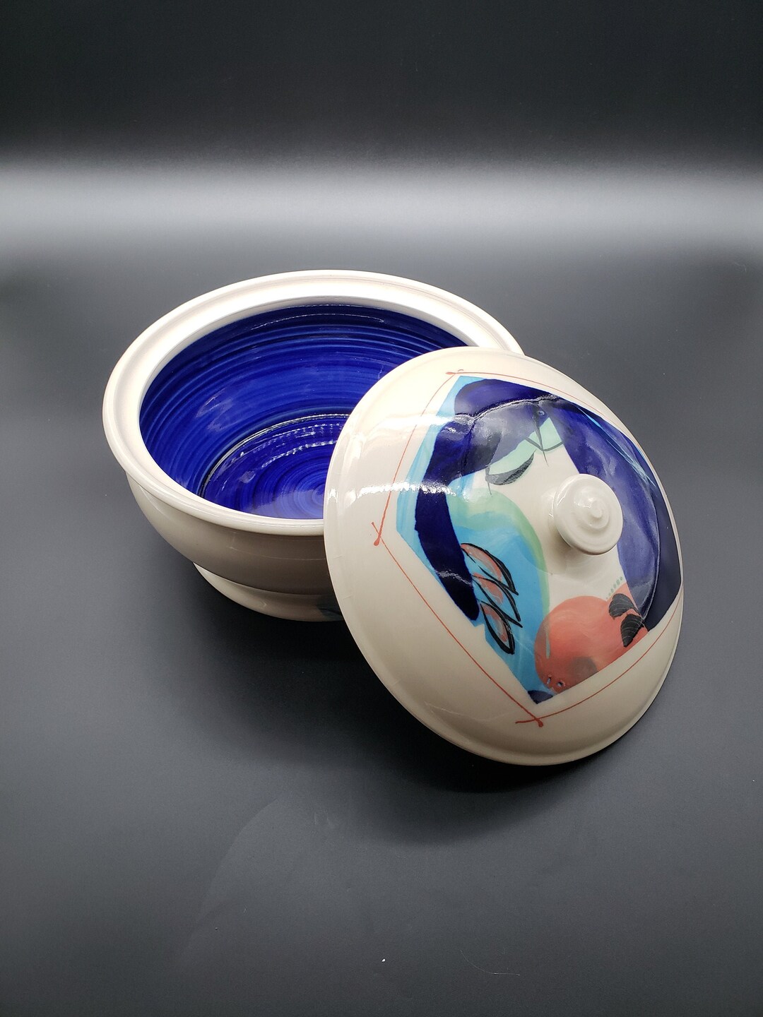 Beautiful Ceramic Pot With Lid. - Etsy