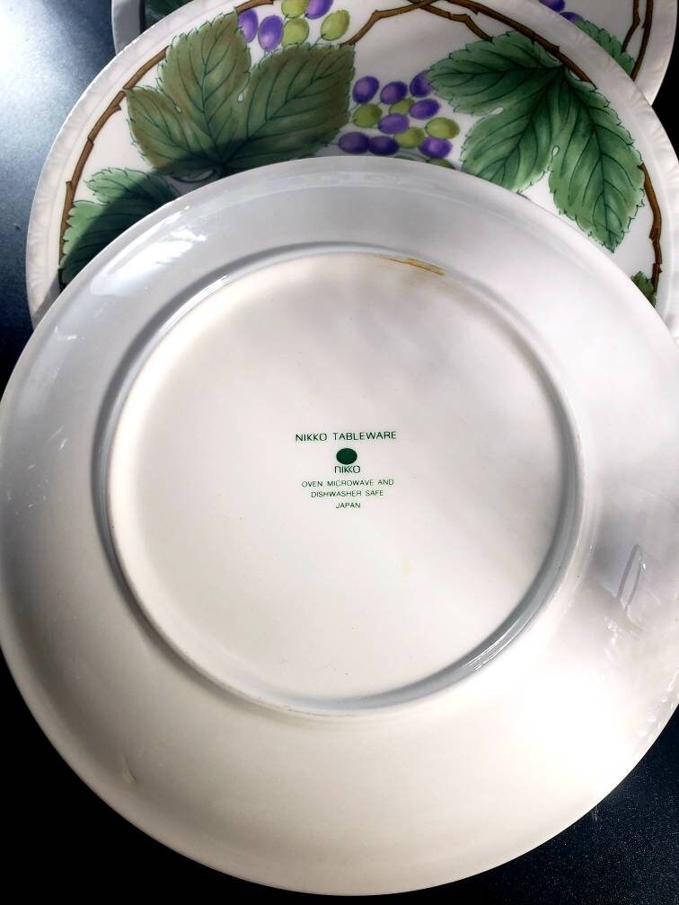 Set of 6 Vintage Nikko Salad Plates With Grapes and Leaves - Etsy