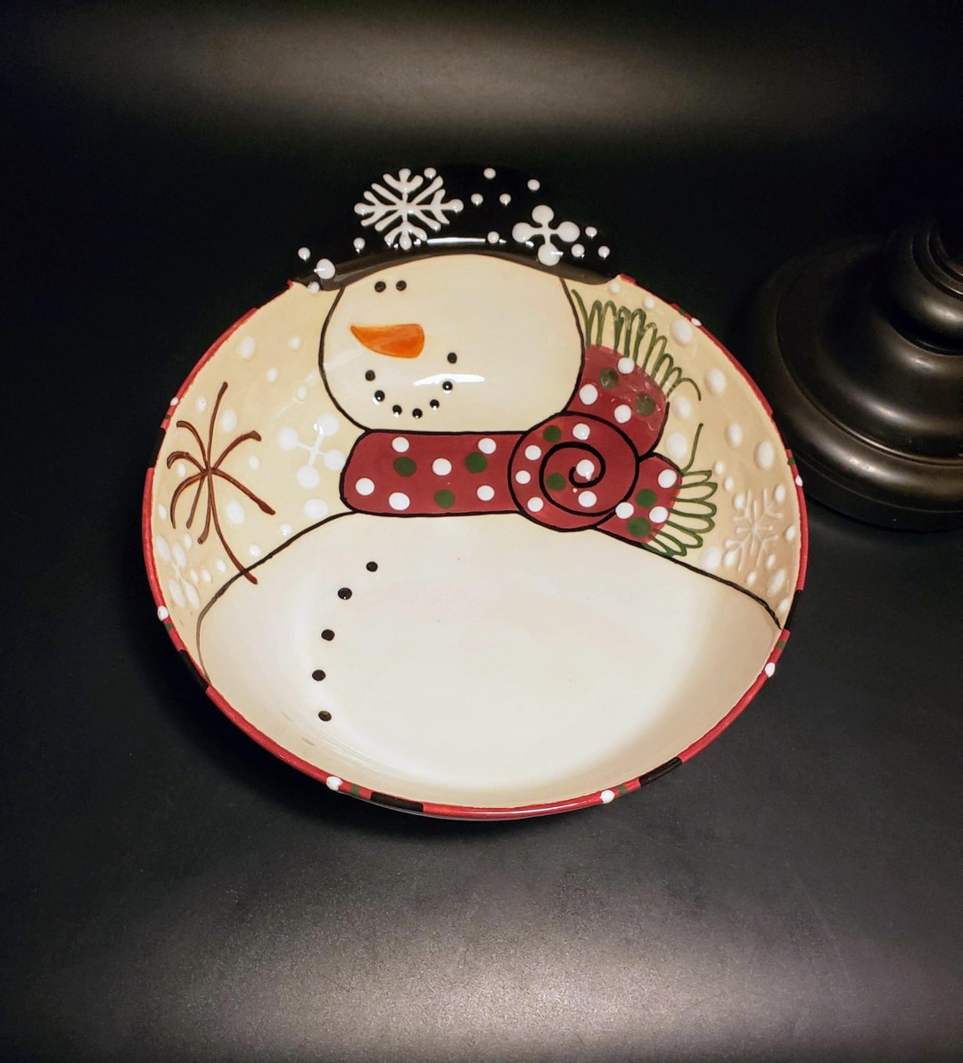 Expressly Yours Vintage Collectible Handmade Snowman Bowl - Etsy