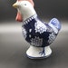 Vintage Ceramic Blue & White Chicken Rooster - Etsy