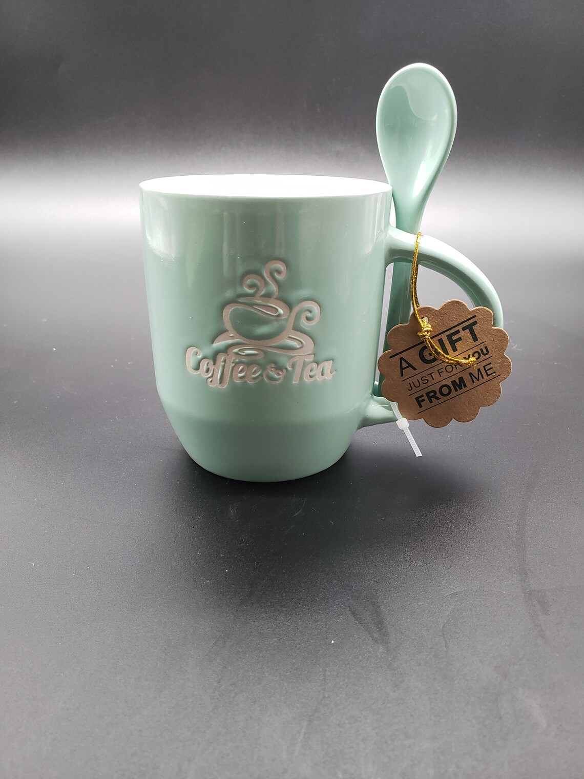 Cute Ceramic Mug With Matching Spoon - Etsy