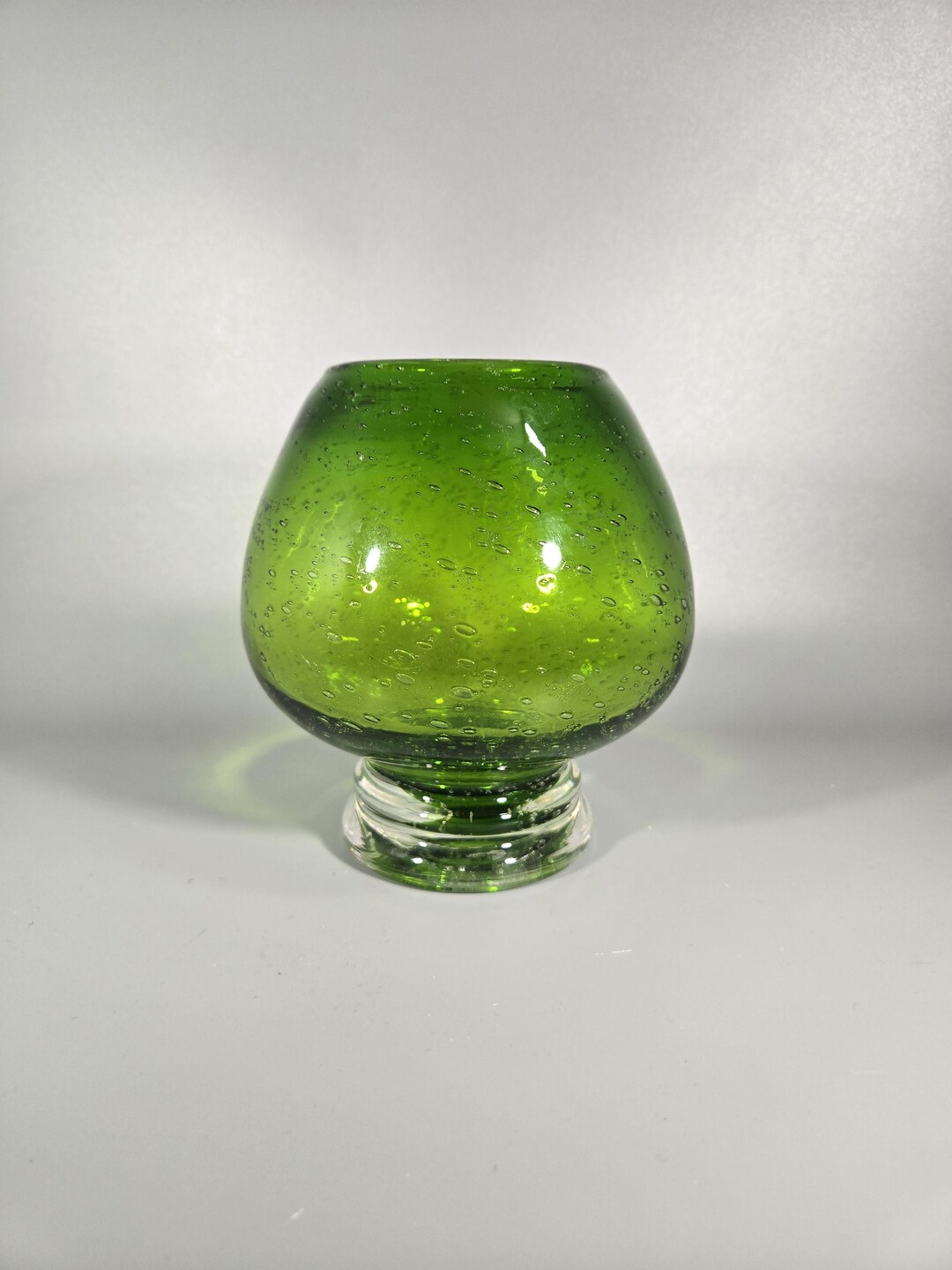 Mid Century Hand Made, Green Fish Bowl Style Candy Bowl - Etsy