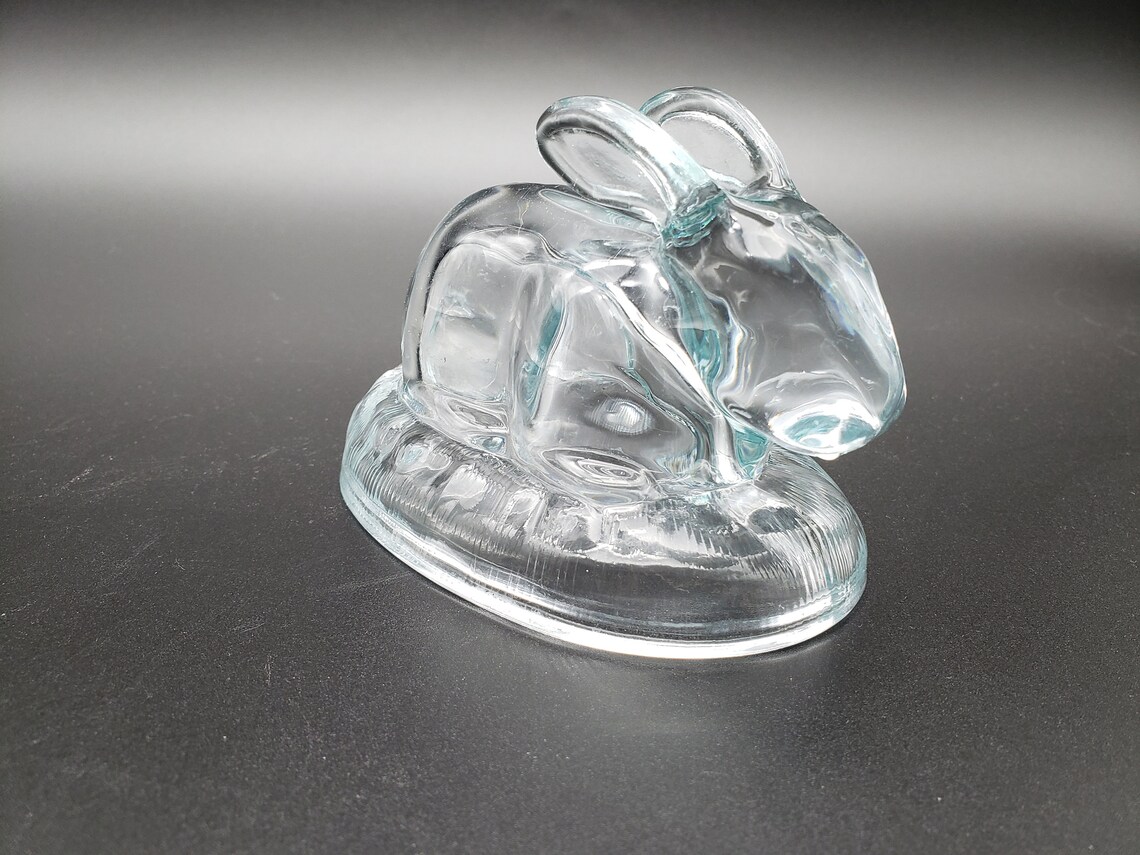 Cute Glass Bunny Figurine - Etsy