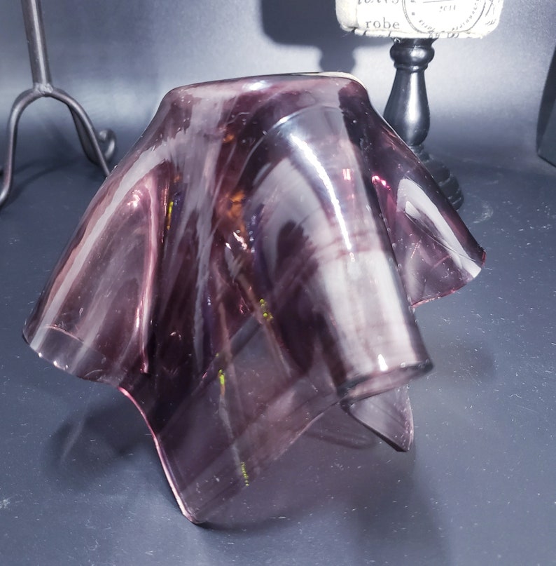 Vintage Handkerchief Hand Blown Murano Style Glass Vase Signed by MKG ...