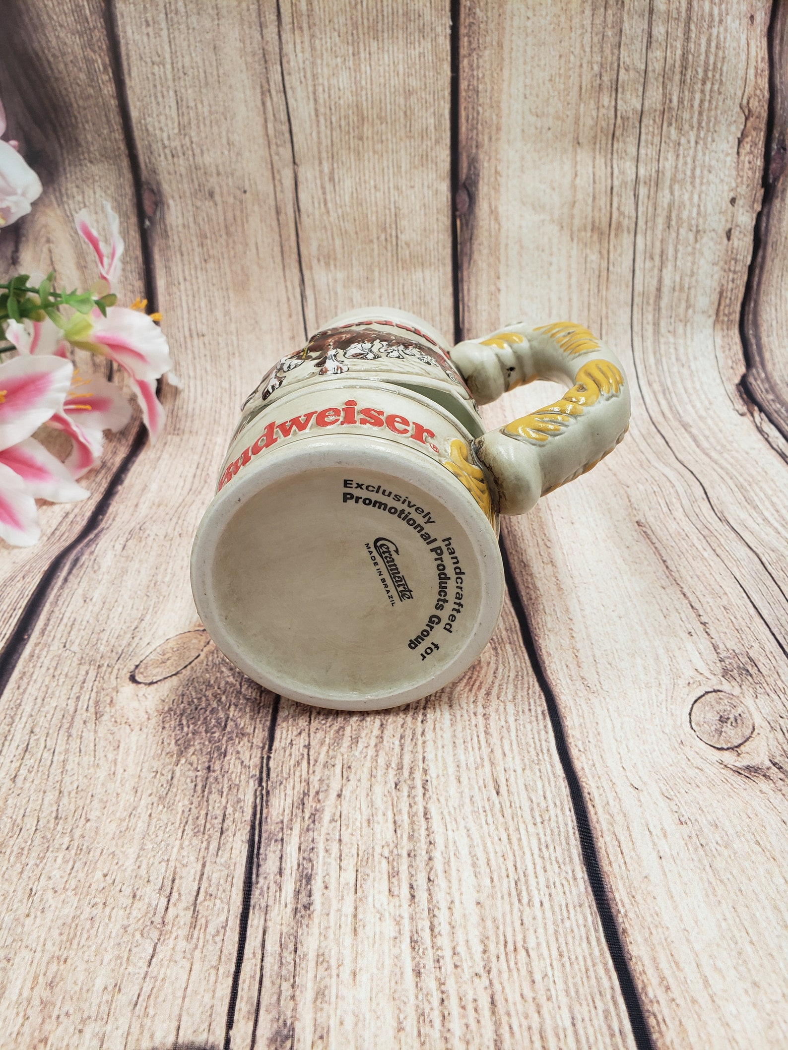 80's Budweiser Vintage Collectors Beer Mug Hand Crafted, Clydesdales ...