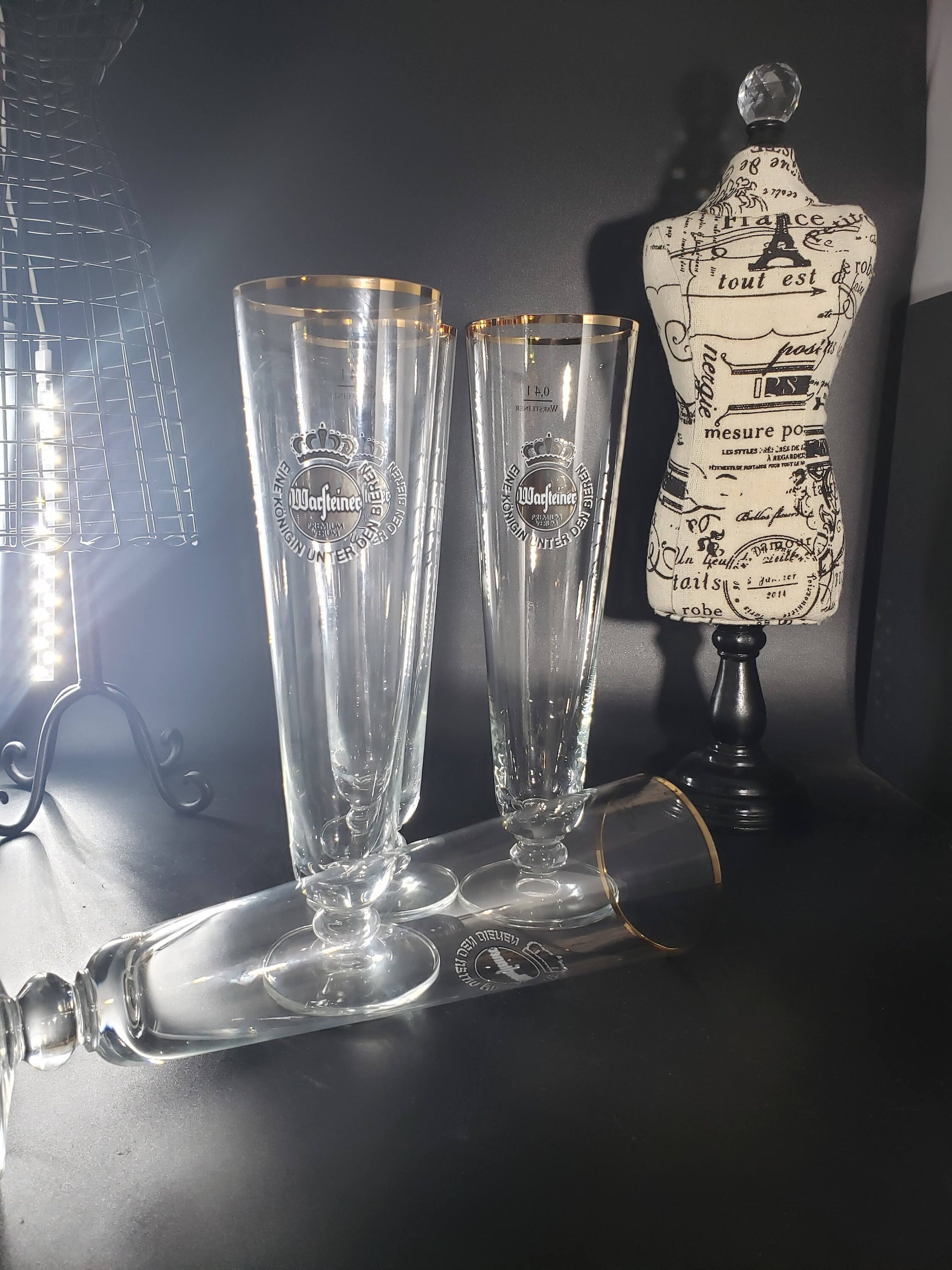 Set of 4 Vintage German Beer Glass Set Wacfteiner Premium Verum Eine ...
