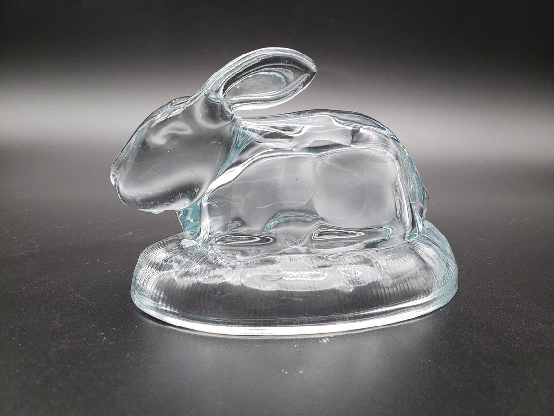 Cute Glass Bunny Figurine - Etsy