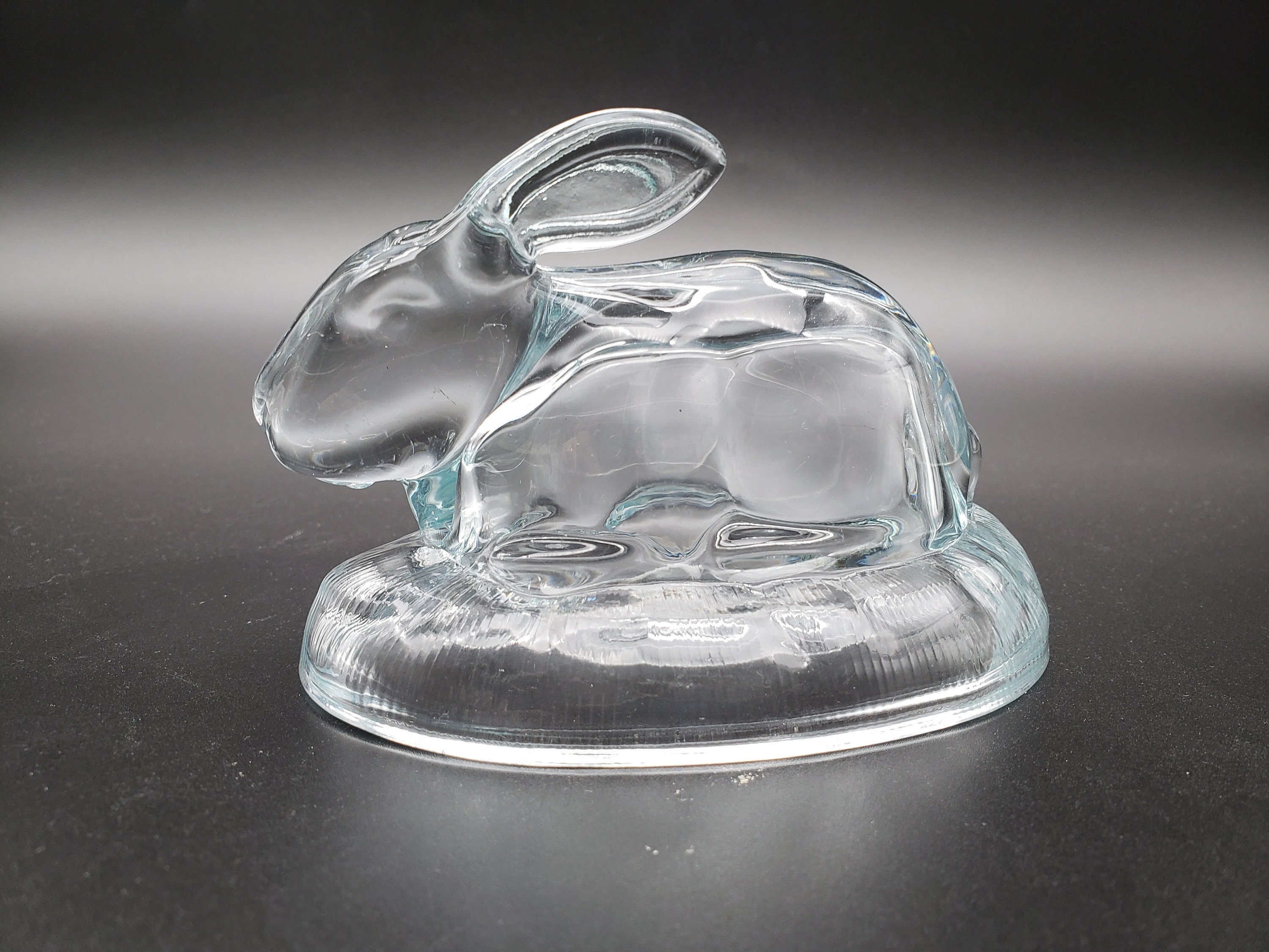 Cute Glass Bunny Figurine - Etsy
