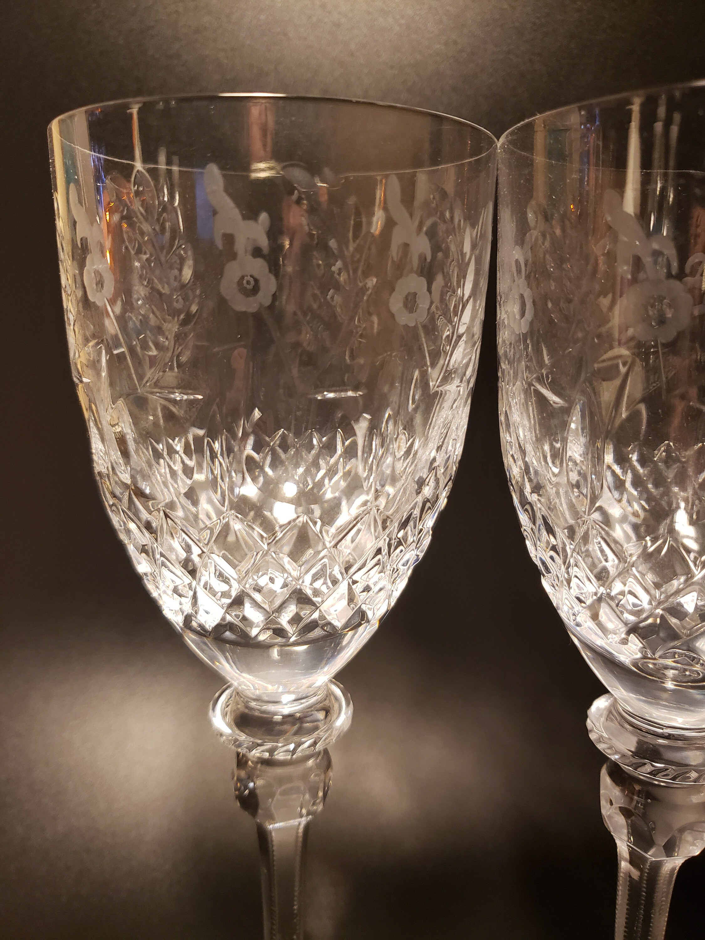 Set of 2 Vintage Rogaska Gallia Water Goblets Cut Crystal - Etsy