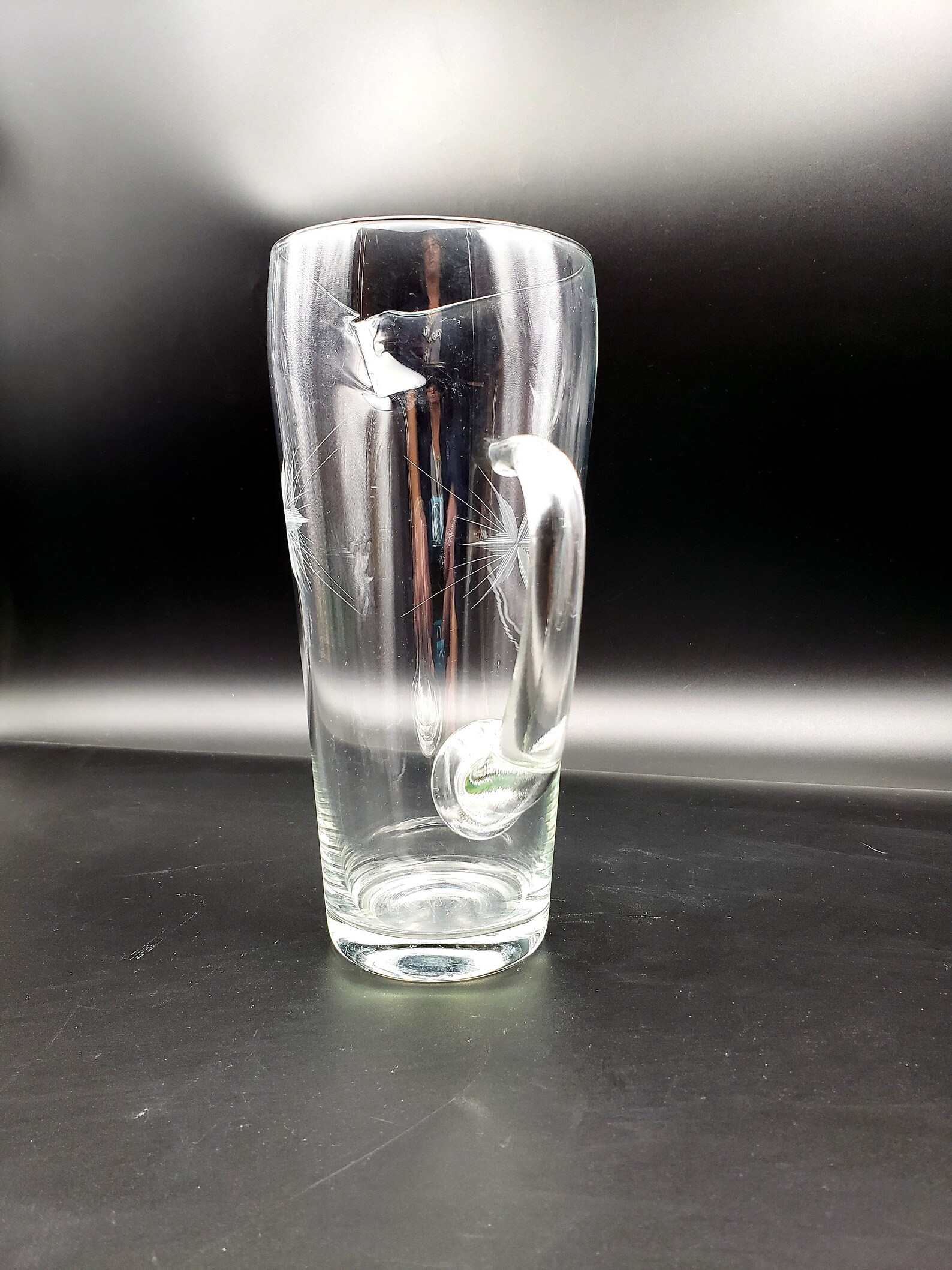Vintage Mid-century Modern Etched Star Bursts Cocktail Martini Pitcher ...