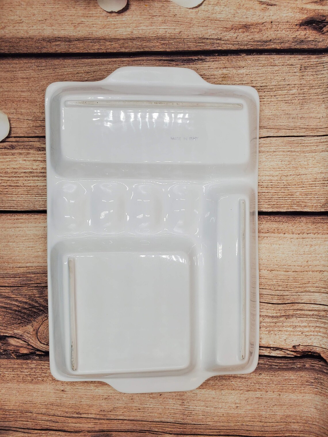 Vintage Made in Italy Hand Painted Relish Tray With Ceramic 3D - Etsy