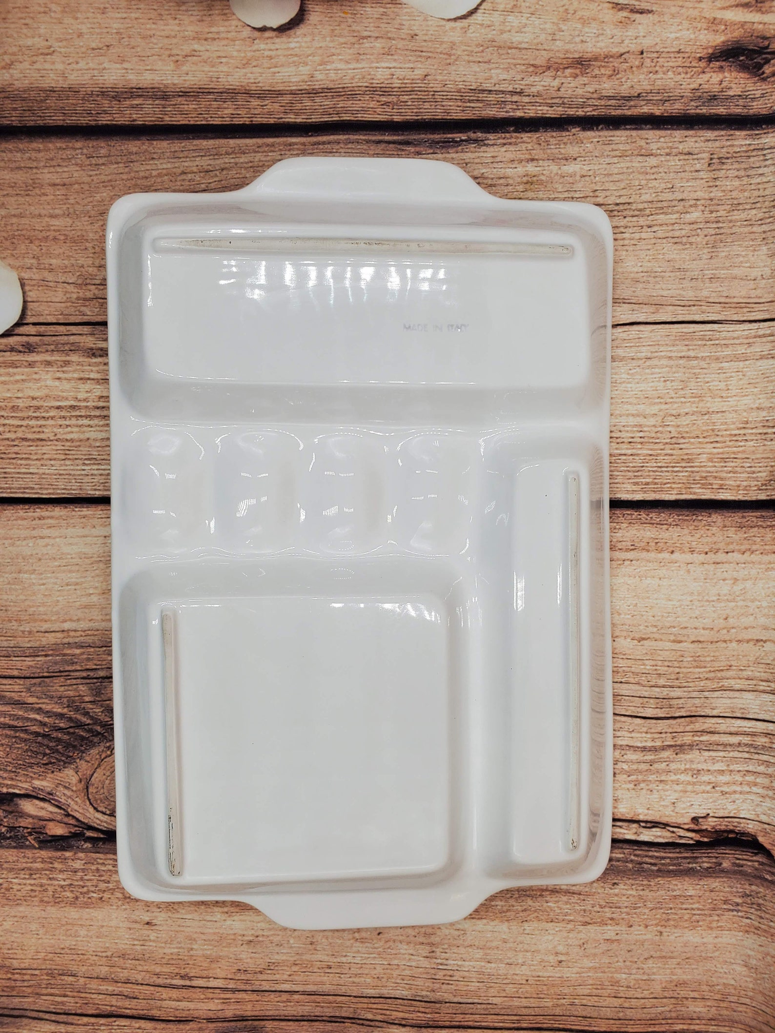 Vintage Made in Italy Hand Painted Relish Tray With Ceramic 3D - Etsy