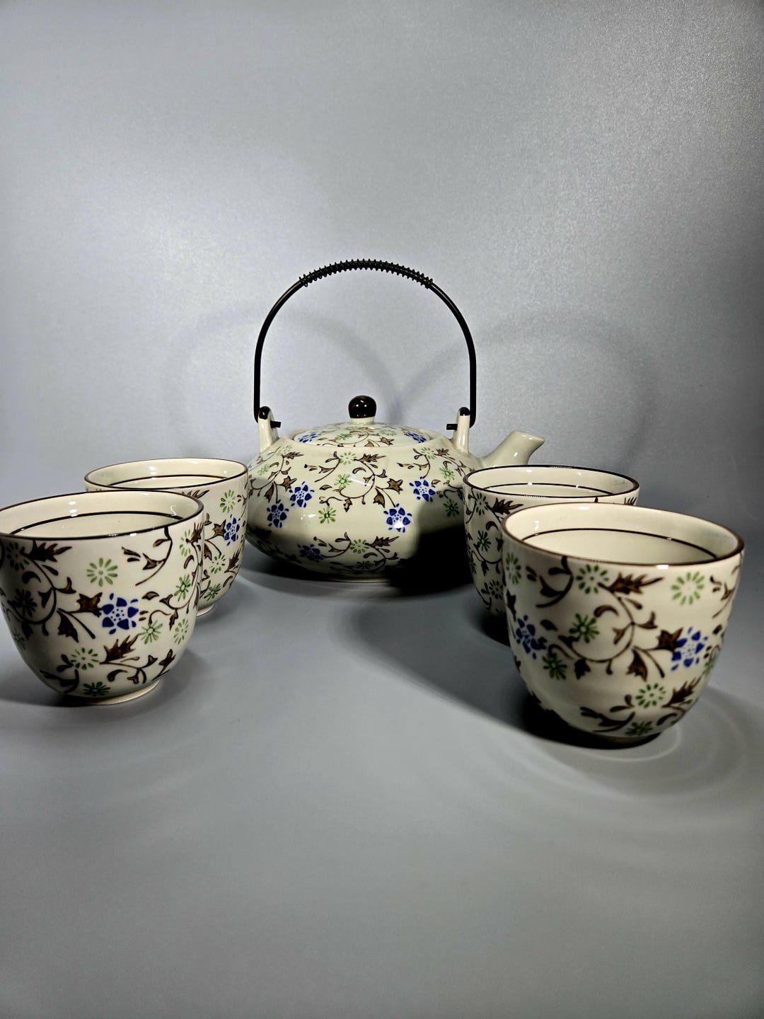 Vintage Pier 1 Imports Japanese Tomoko Teapot and Teacups Set - Etsy