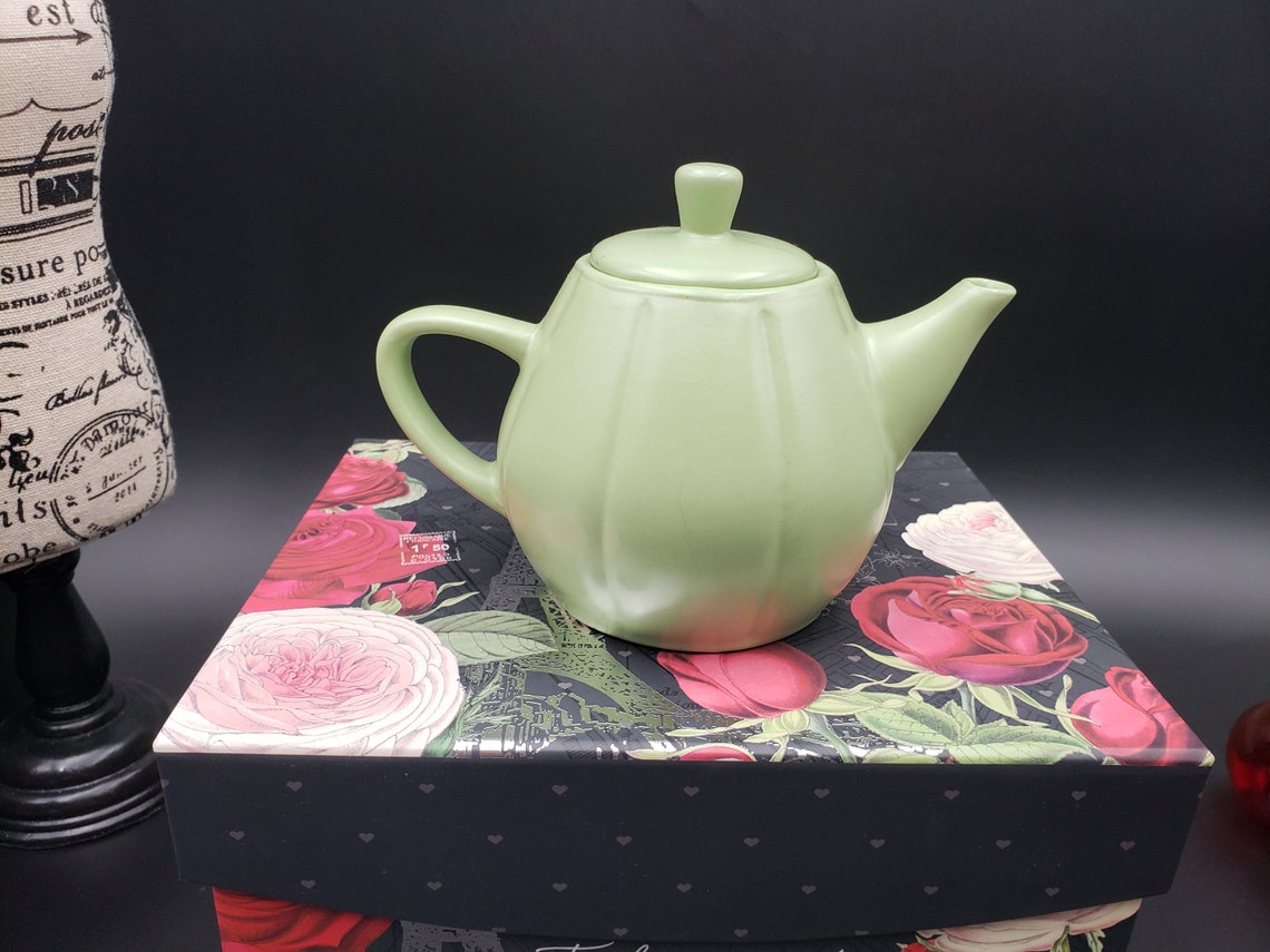 Vintage MSRF Design Studio Green Teapot 4 1/2 X 7 - Etsy