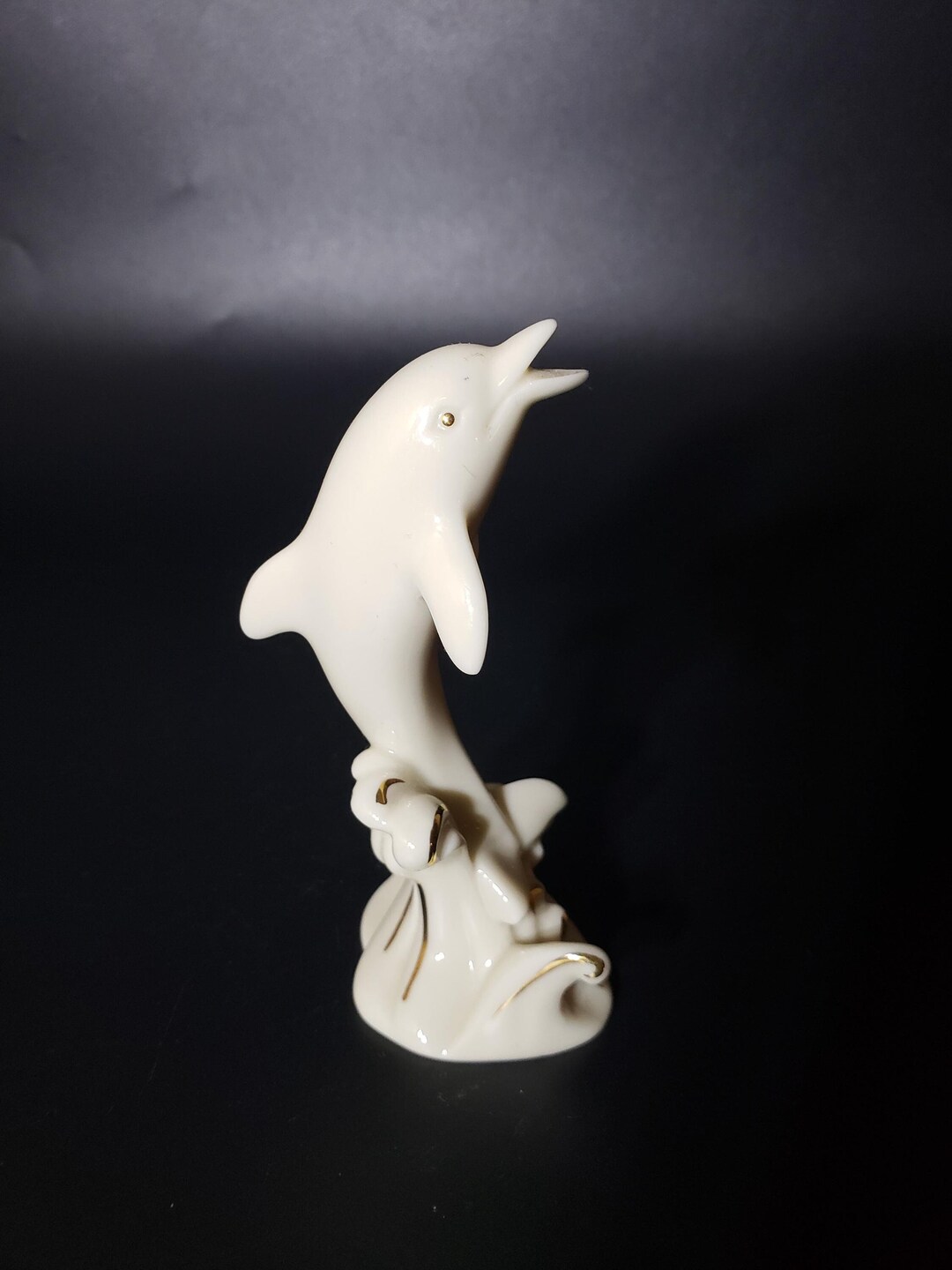 Lenox Dolphin Figurine Porcelain With 24k Gold Trim - Etsy