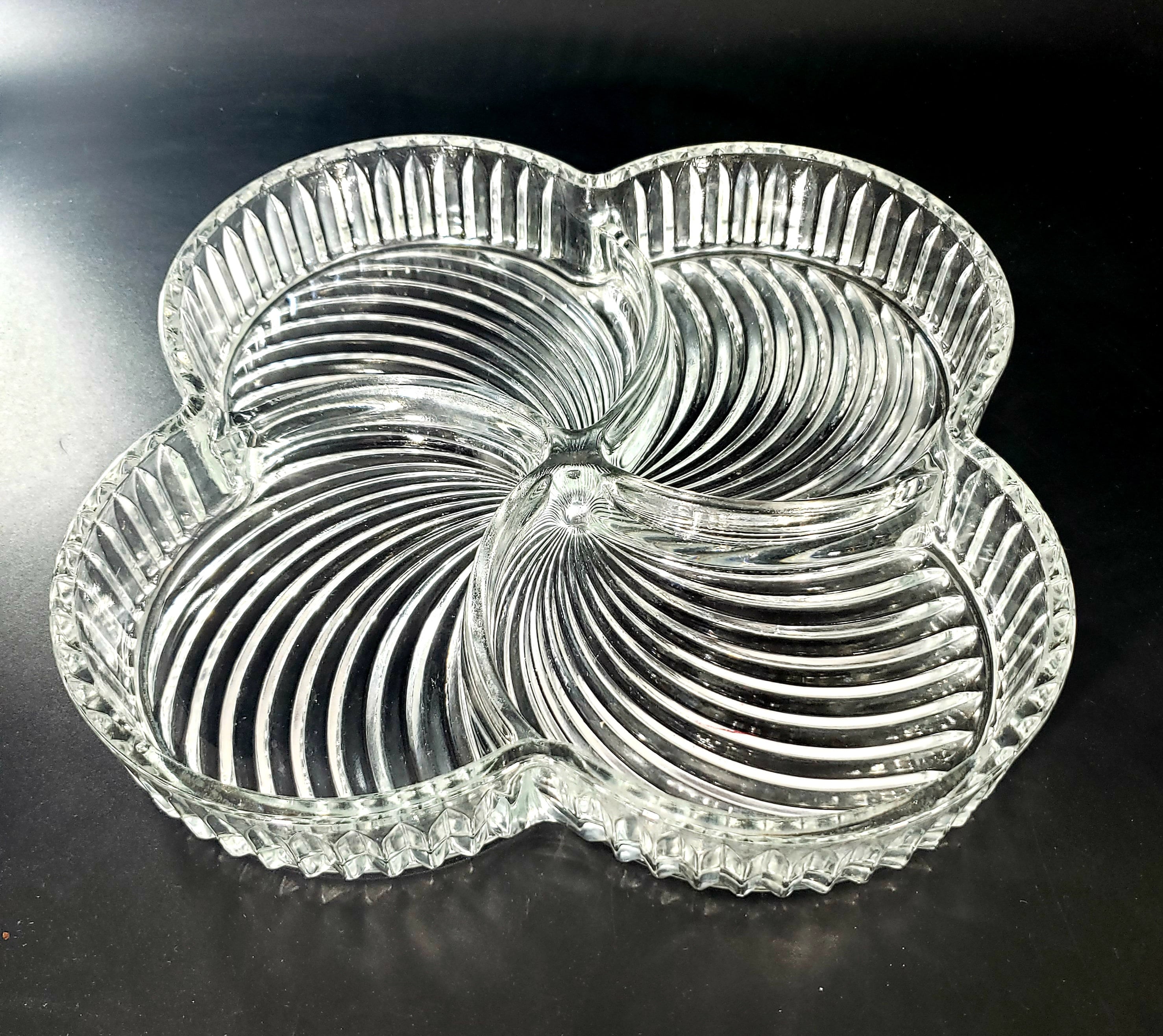 Vintage Mikasa 4 Compartment Cut Crystal Relish Tray - Etsy