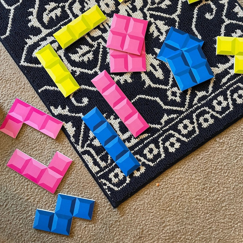 Oversized Tetris 20 Piece Set for Parties, Home Decor, Gamers ...