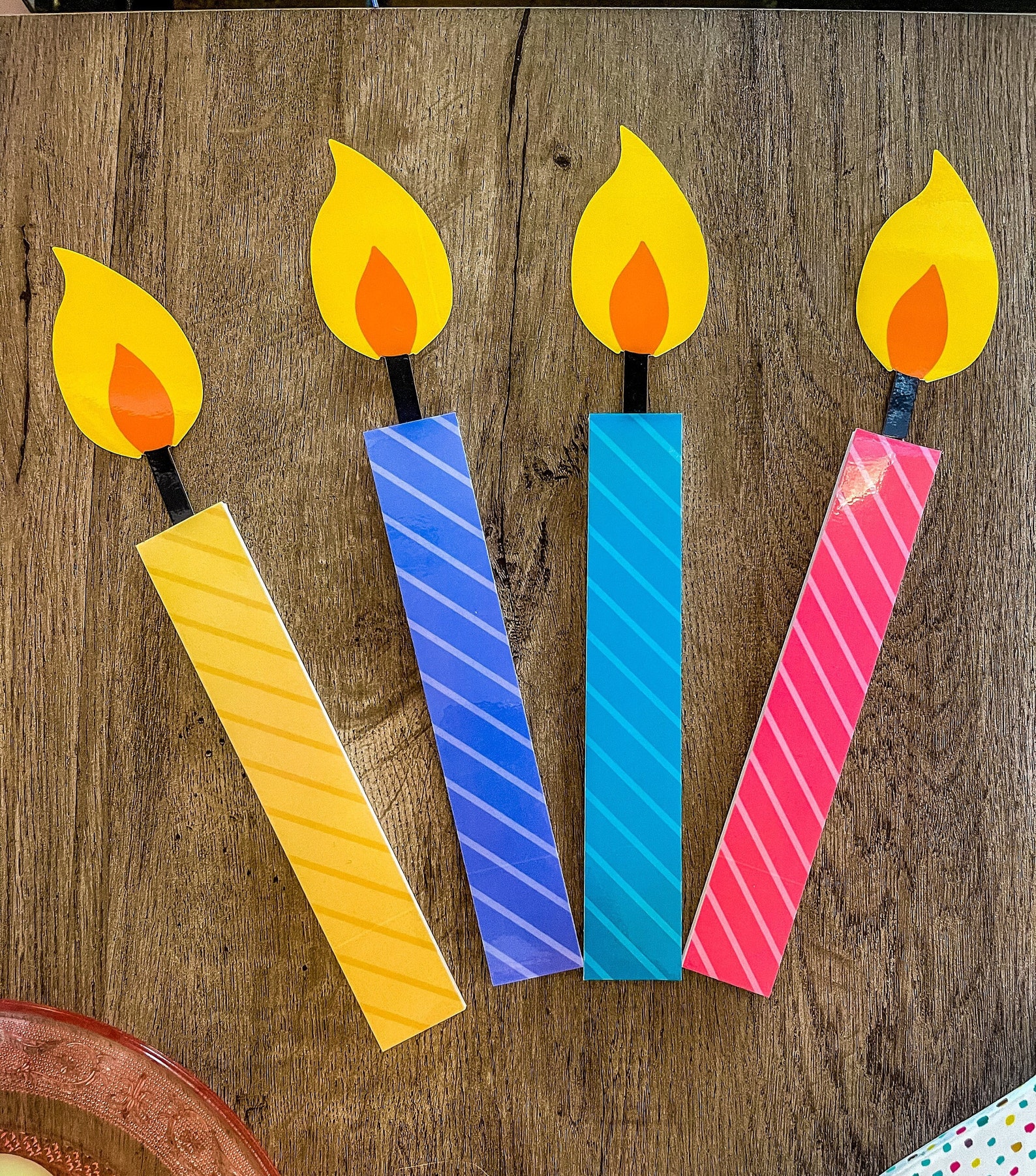 Birthday Candles, Realistic Animated Cartoon Candles, Set of 4 - Etsy