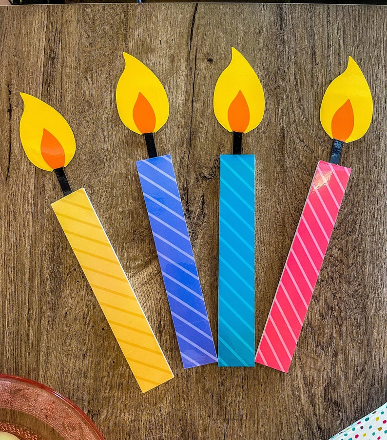 Birthday Candles, Realistic Animated Cartoon Candles, Set of 4 - Etsy