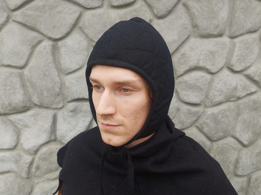 Medieval Linen Under Helmet Padded Liner Coif for Reenactment & LARP - Etsy