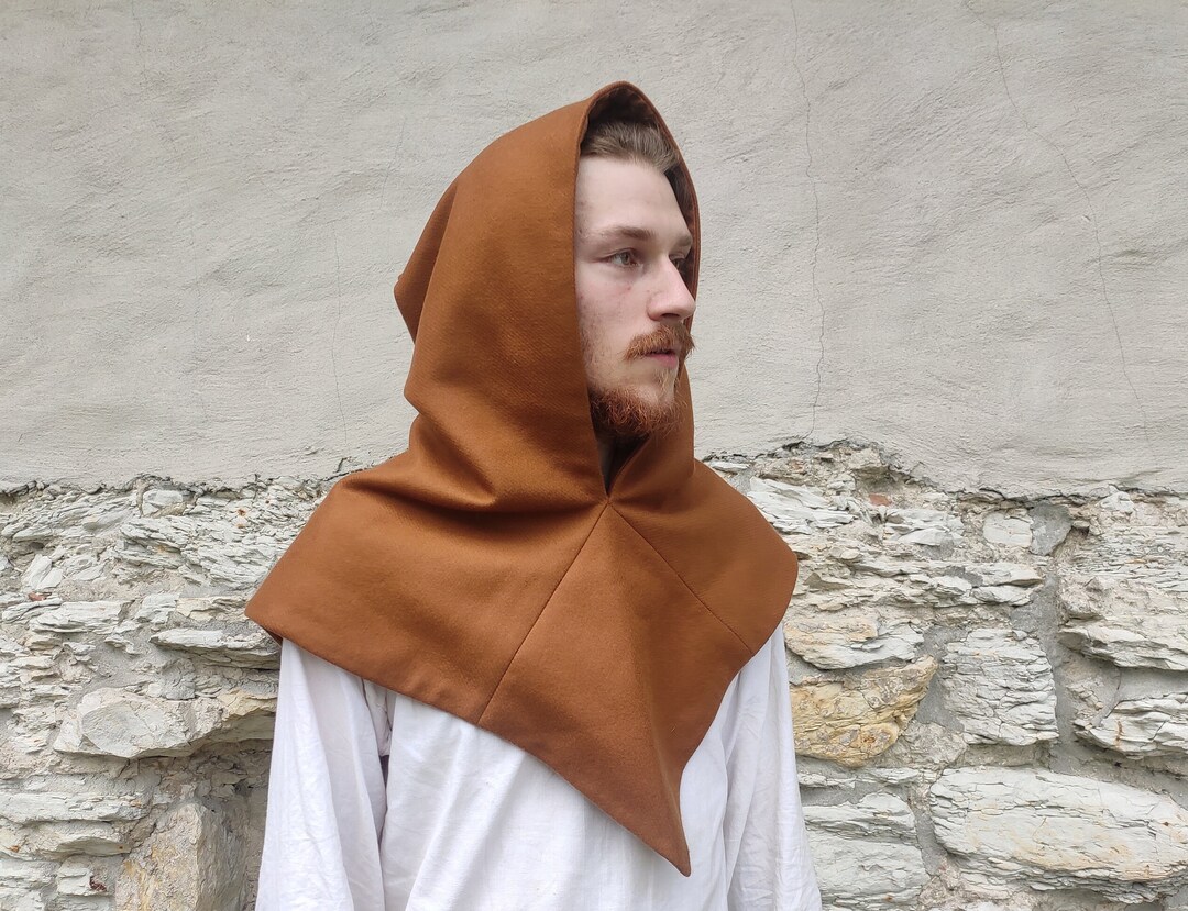 Handmade Wool Viking Hood: Skjoldehamn Style, Linen Lined - Etsy
