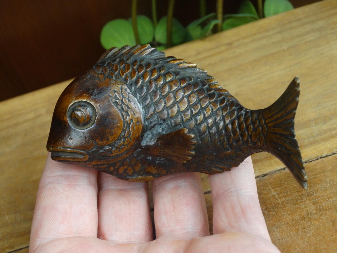 Vintage Japanese Water Dropper Bronze Sea Bream Suiteki Japan ...