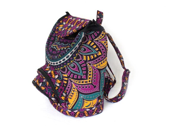 New Ombre Mandala Backpack Handmade Cotton Backpack Hippie - Etsy