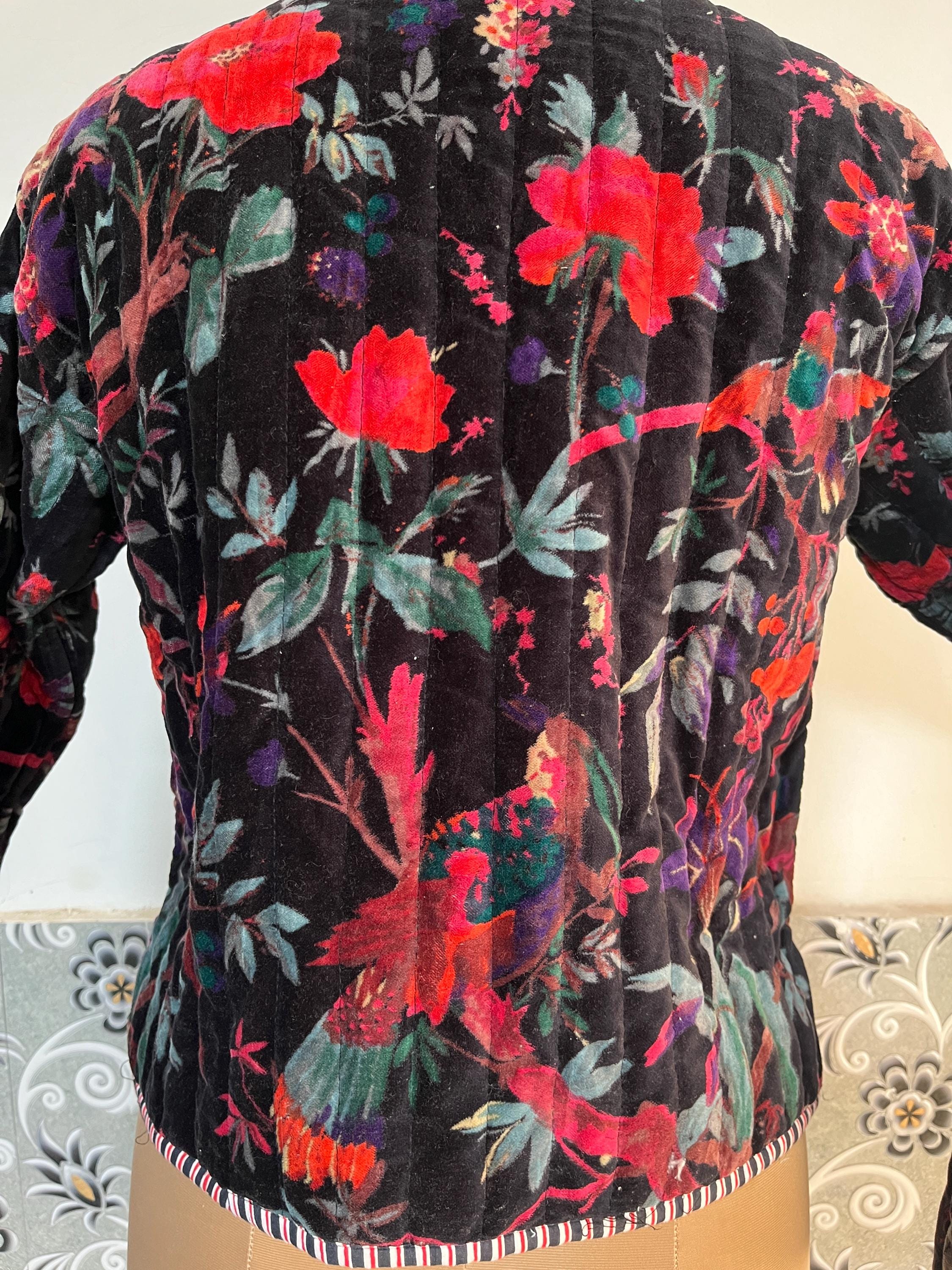 Handmade Indian Velvet Quilted Jacket: Reversible Boho Coat - Etsy