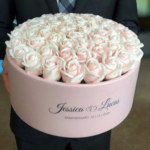 55 Forever Roses – Personalized Rose Gift Box for Her - Etsy