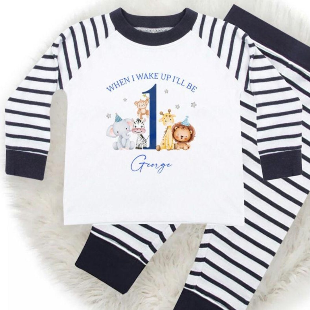When I Wake up I'll Be 1 2 3 4 Birthday Pjs - Personalised Toddler ...