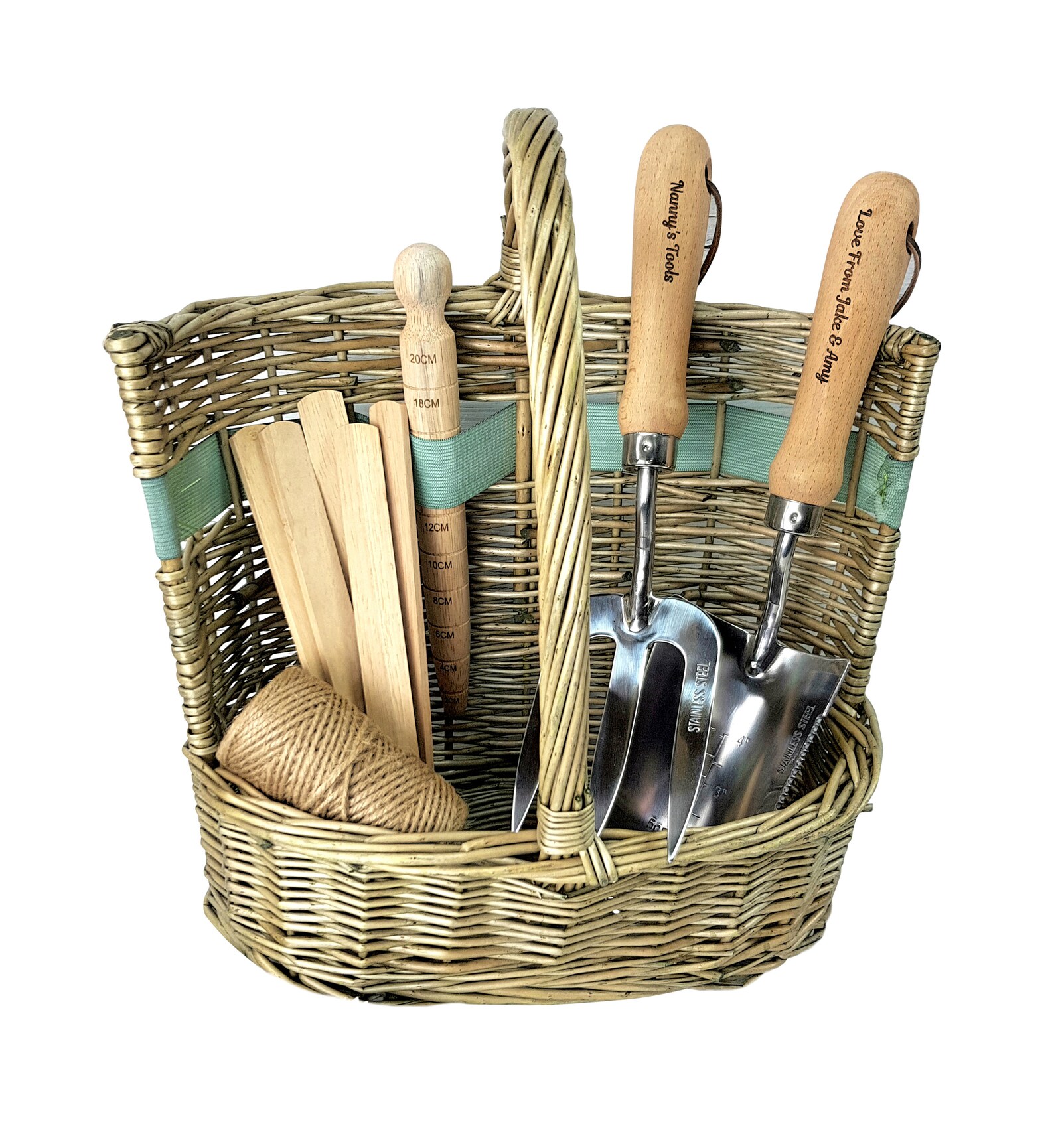 Personalised Gardening Tool Set Willow Trug Garden Gift Set - Etsy UK