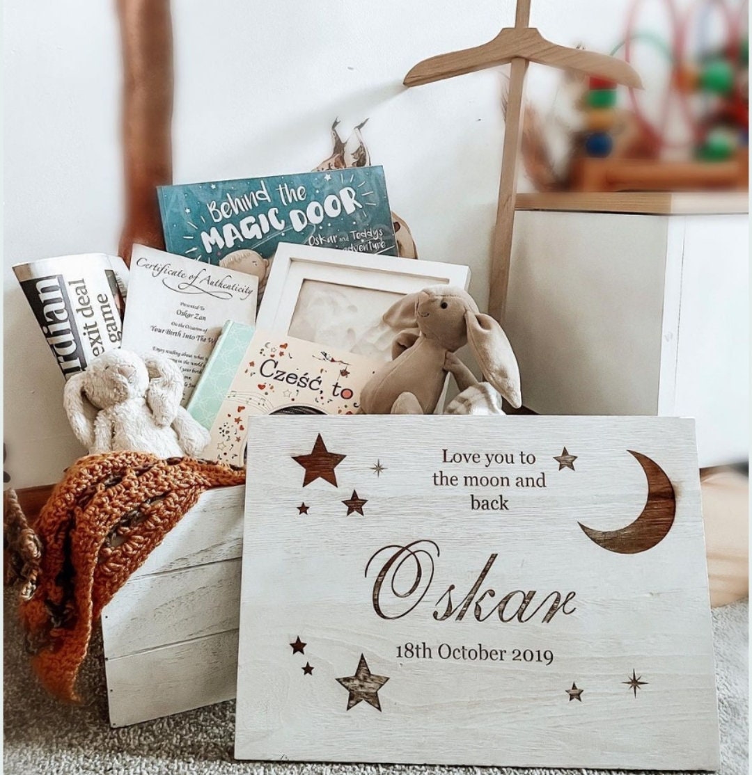 Personalised Baby Keepsake Box Wooden Personalised Baby Memory - Etsy UK