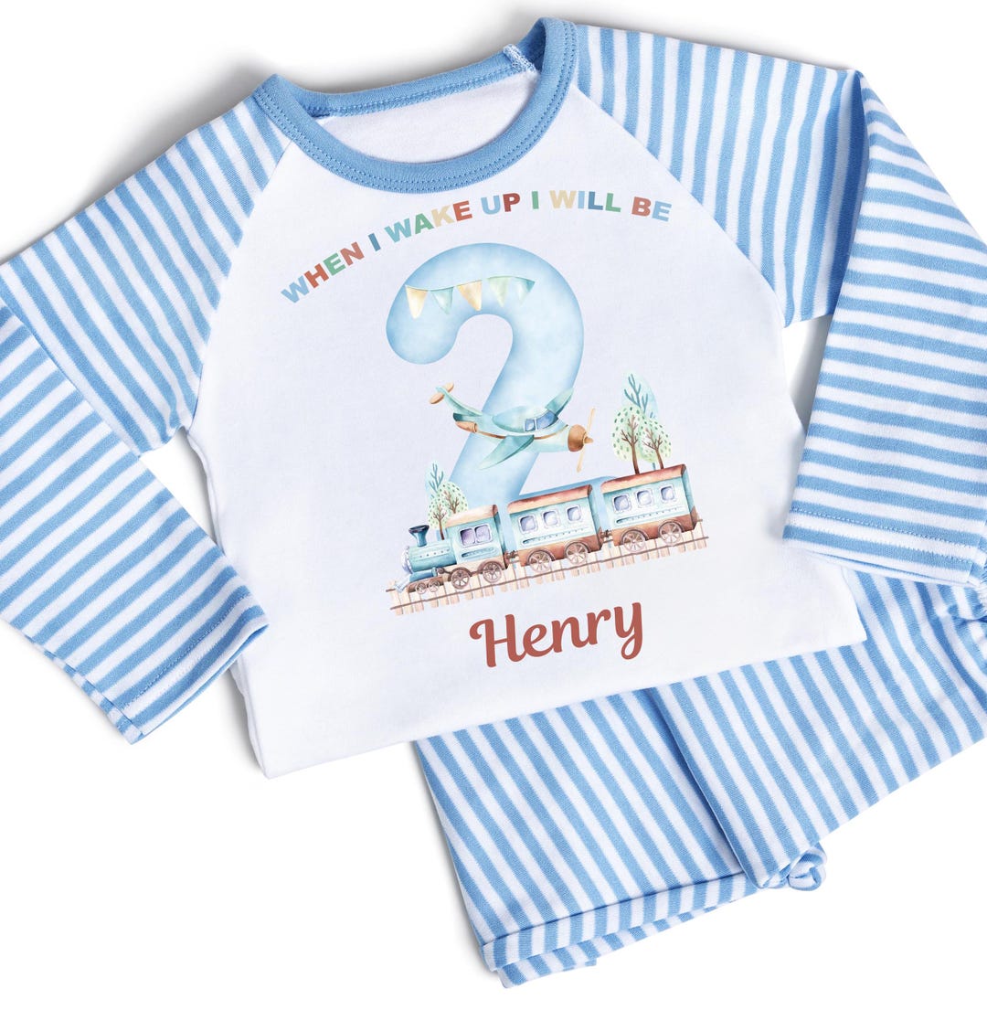 When I Wake up I Will Be 1 2 3 4 5 Personalised Birthday Pyjamas for ...