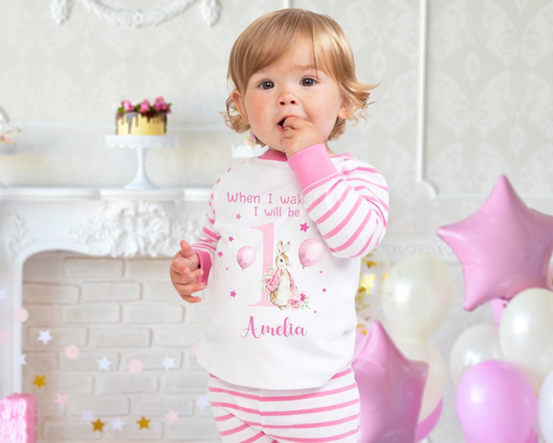 Personalised Baby Toddler Pyjamas When I Wake up I'll Be 1 2 3 4 ...