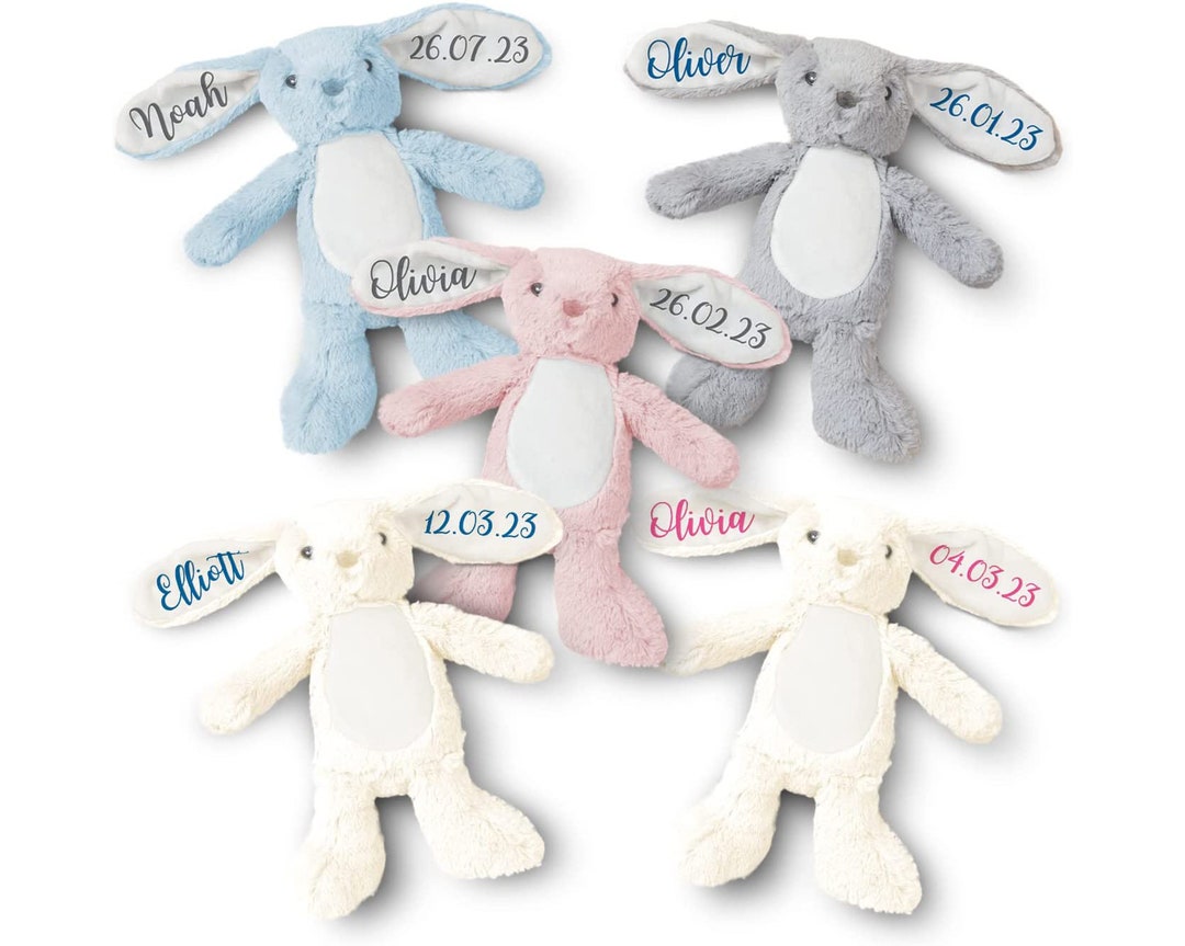 Personalised Bunny Teddy Bear for Babies Newborn New Baby Gift Easter ...