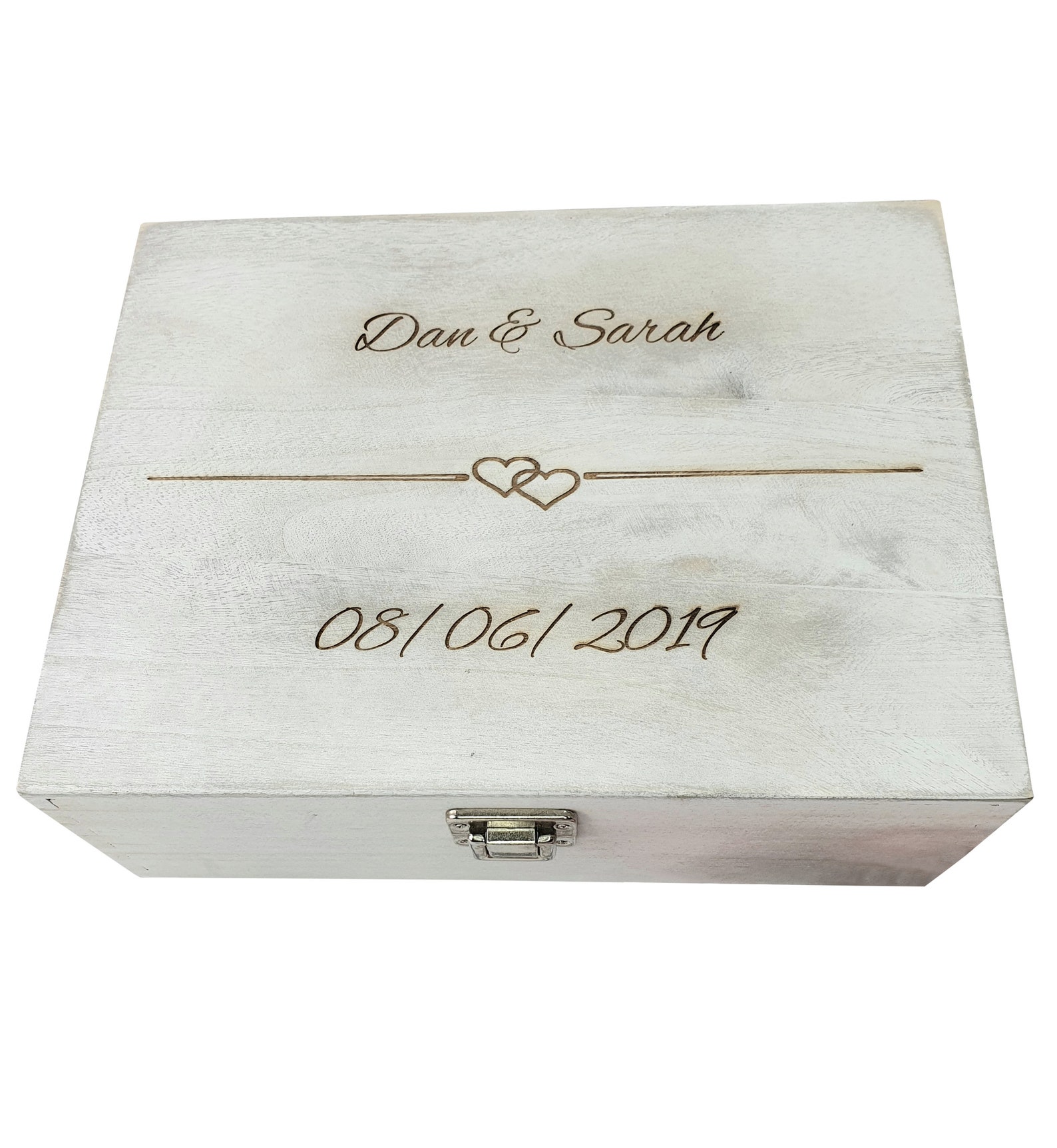 Personalised Wedding Keepsake Wooden Engraved Box Couples | Etsy