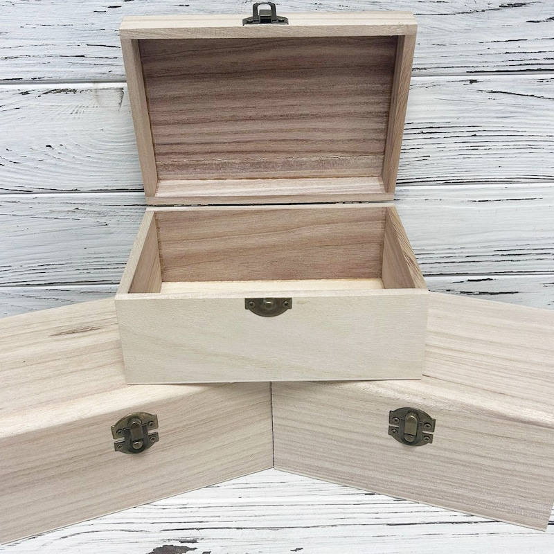 Wooden Box Plain Large - Etsy UK