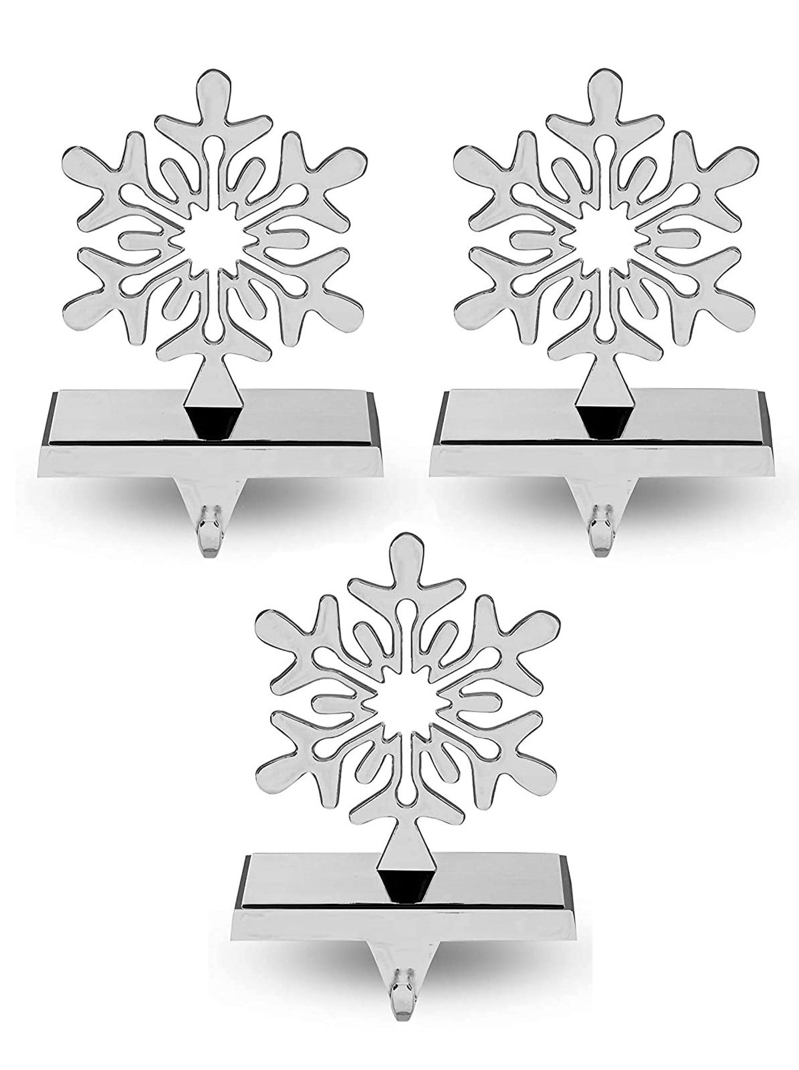 Silver Stocking Holder Snowflake Stocking Hangers Christmas - Etsy UK