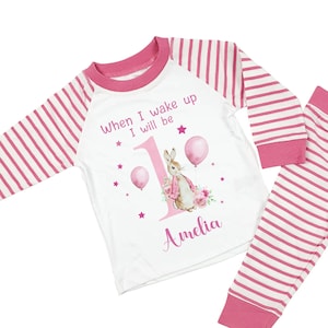 Personalised Baby Toddler Pyjamas - When I Wake up I'll Be 1 2 3 4 ...