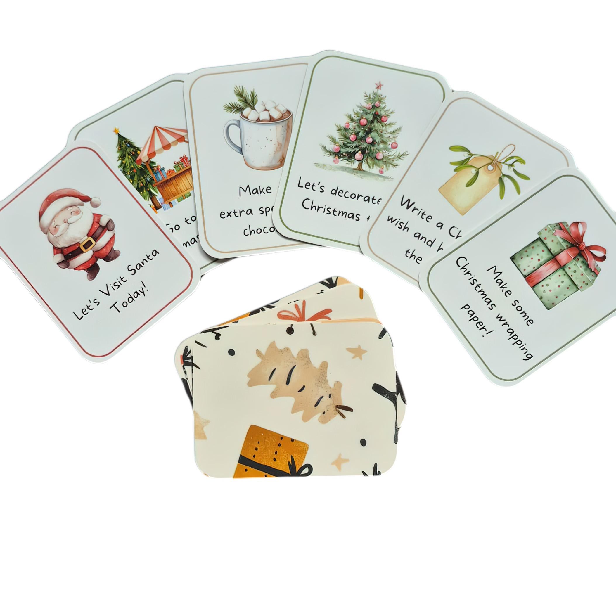 Advent Christmas Activity Cards – Pack of 24 Filler for DIY Advent ...