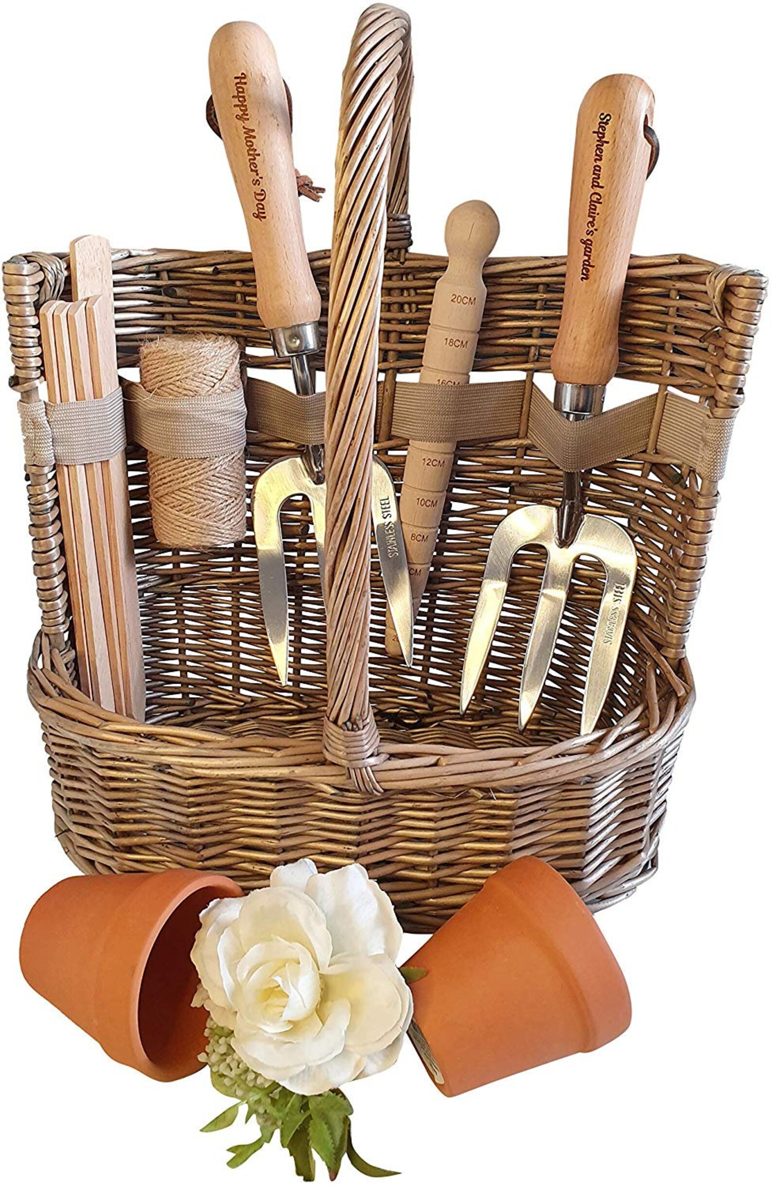 Personalised Gardening Tool Set Willow Trug Garden Gift Set - Etsy UK